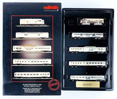 Marklin 8189 Z Scale Z Gauge Burlington California Zephyr Silverplated ...