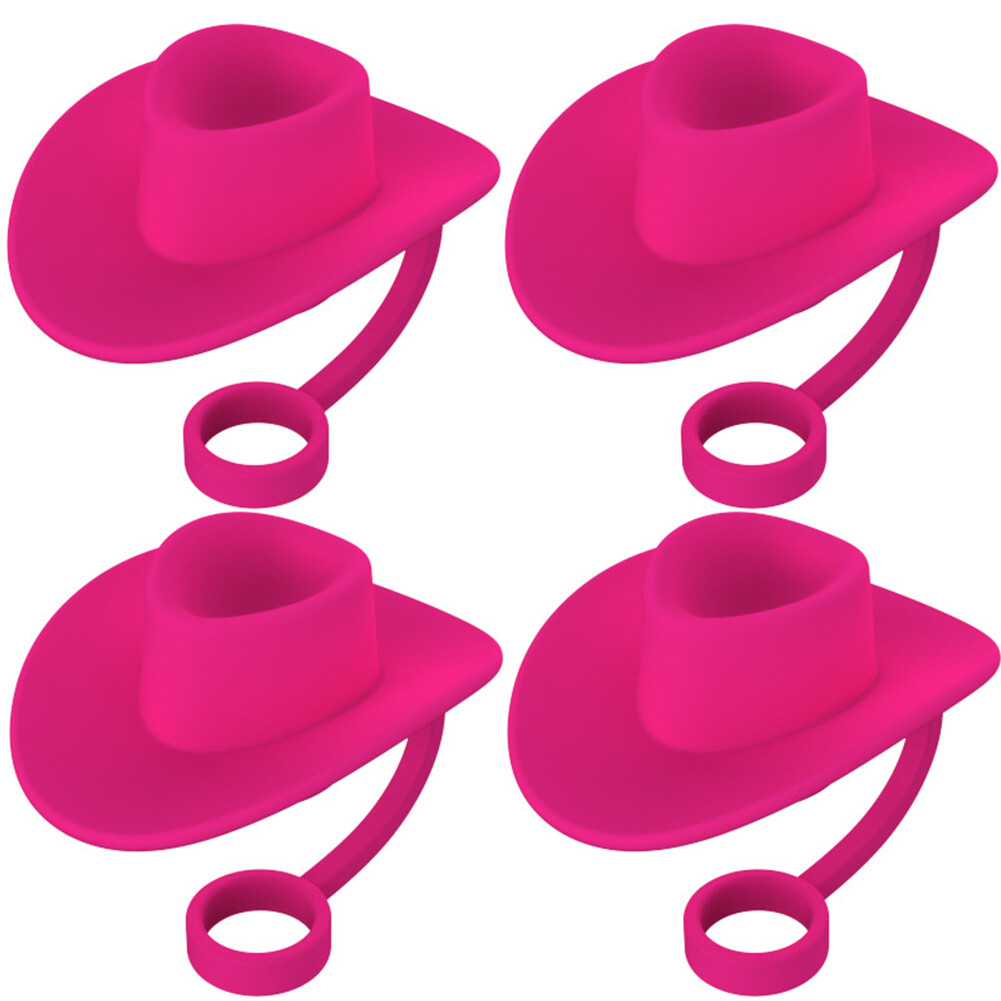 4Pcs Cowboy Hat Straw Cover Cap Straw Protectors for 6-10mm Straws ...