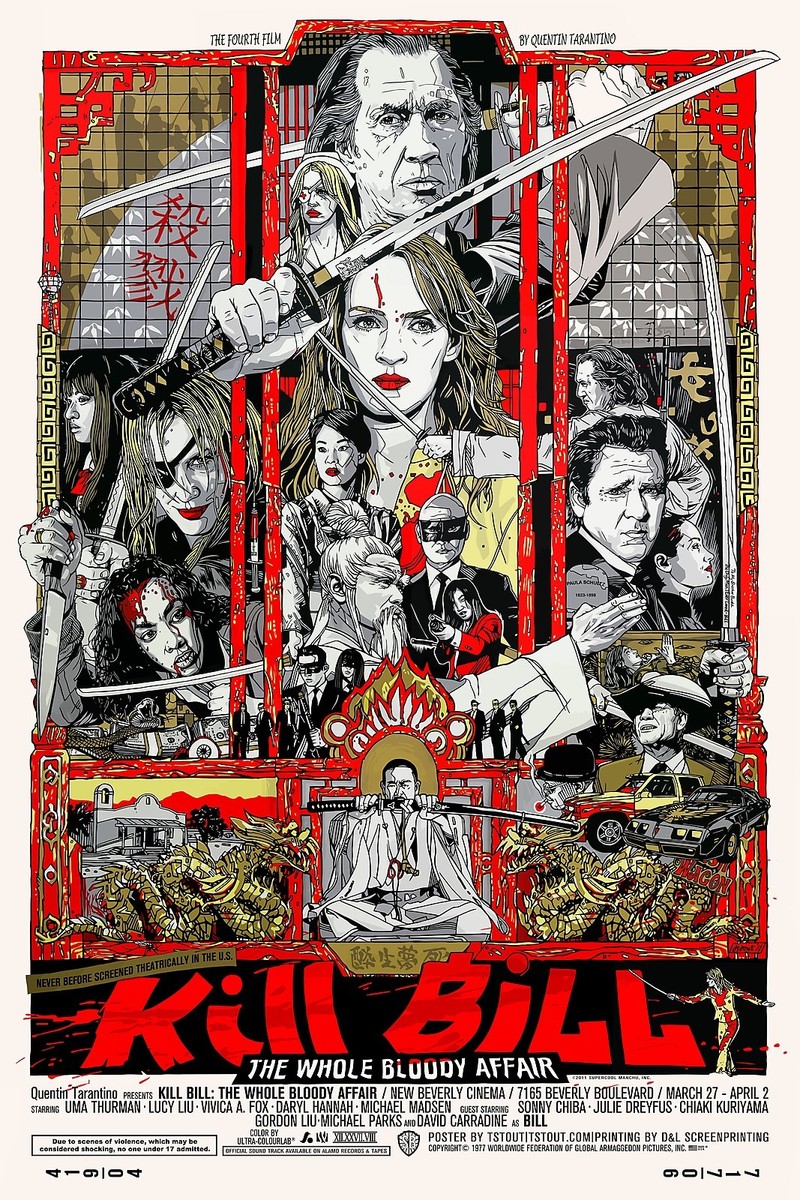 Kill Bill Plakat KillBill Movie Poster With Frame Kill Bill Framed