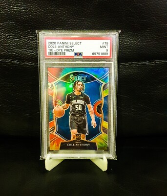 2020 PANINI SELECT PRIZM TYE-DYE COLE ANTHONY RC /25 PSA 9 | eBay Australia