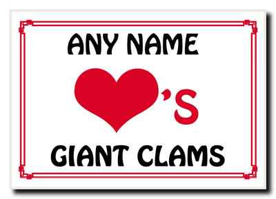 Love Heart Giant Clams Personalised Jumbo Magnet | eBay
