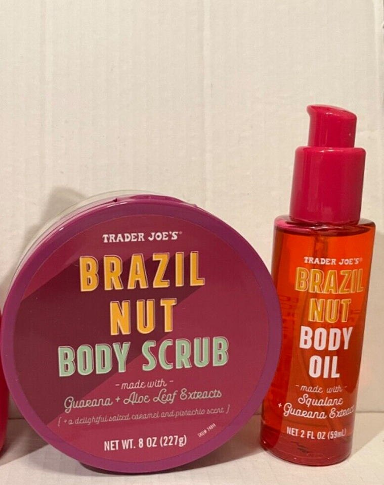 TRADER JOE'S BRAZIL NUT BODY SET BODY BUTTER & OIL LIMITED EDITION | eBay