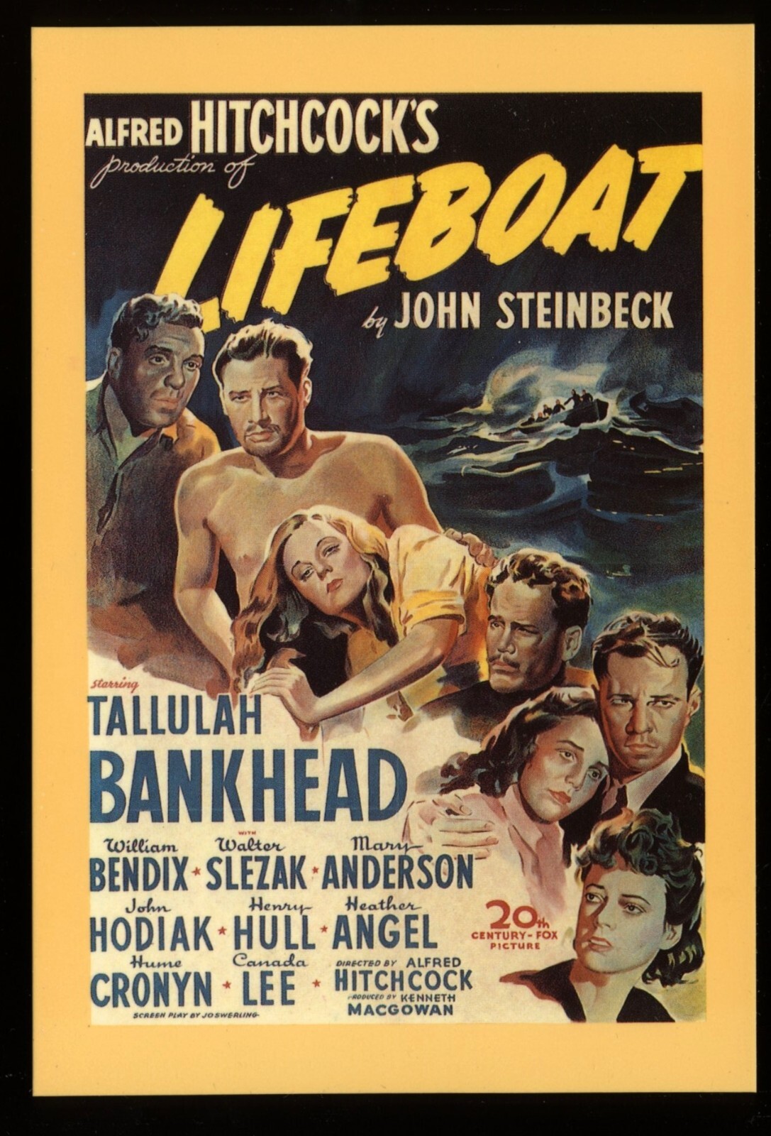 Lifeboat Alfred Hitchcock Movie Cinema Film Poster Art Postcard | eBay