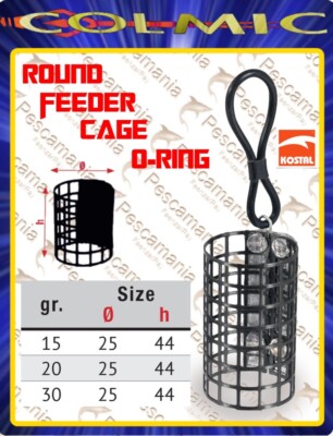 Colmic Round Cage Feeder o-ring diam. 25 mm h. 44 mm | eBay