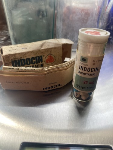 Vintage Bottle Indocin/box/paperwork. Merck Sharp& Dohme Co. | eBay