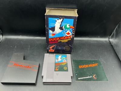 Duck Hunt Hangtab 5-Screw Black Box Nintendo NES Complete in Box CIB ...