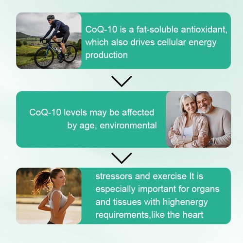 CoQ10 Coenzyme Q-10 Coenzyme 200mg Capsules BIOPERINE Antioxidant Heart ...