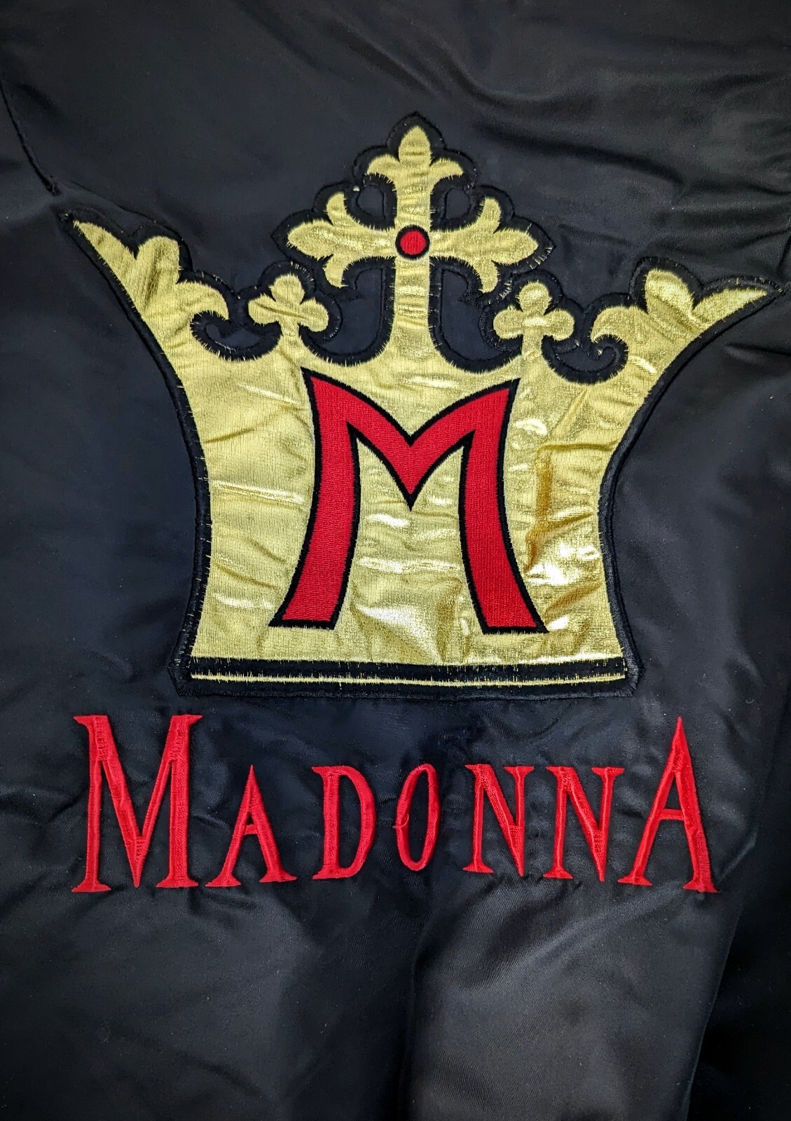 MADONNA BLOND AMBITION TOUR PROMO JACKET ROCK EMBASSY GOLD CROWN ORANGE ...