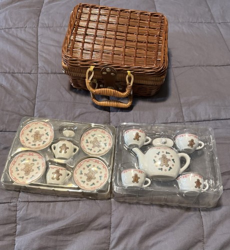 Decorative Miniature Tea/picnic Basket Set | eBay