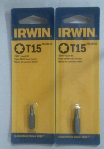 Irwin 3513211C, T15, Torx Insert Bit, Lot Of 2, FREE SHIPPING | eBay