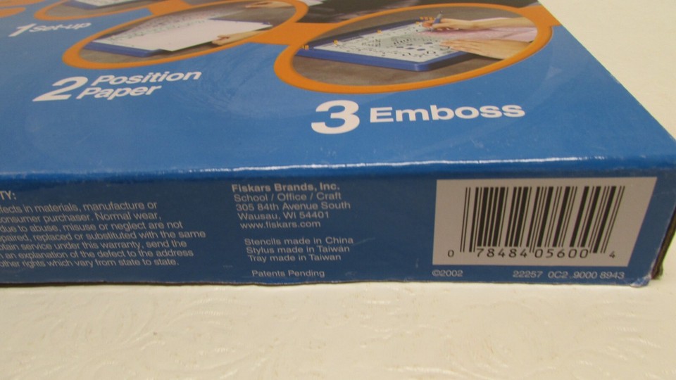 NEW Fiskars Shape Boss Ultimate Embossing System Stencil - Tray Pegs ...