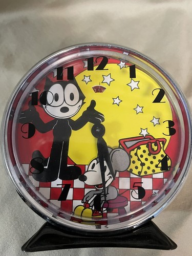Felix The Cat & Skiddoo Mouse Animated Wind-Up Alarm Clock 1989 | eBay