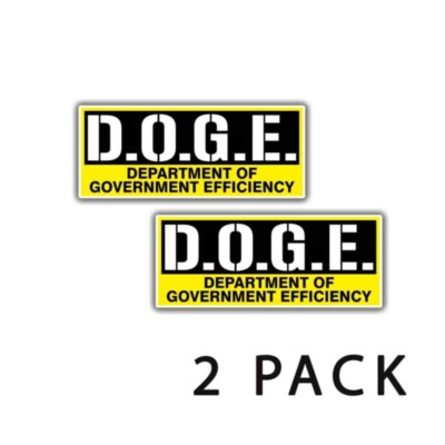 DOGE Stickers Department of Govt Efficiency Car Truck Bumper Vinyl ...