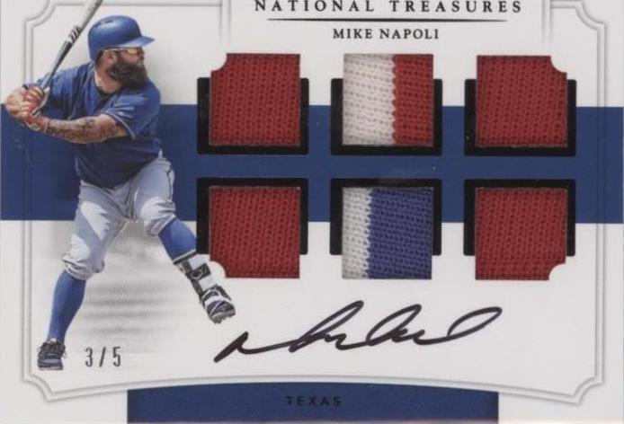 2017 Panini National Treasures - Six Swatch Signatures Mike Napoli #SSS ...