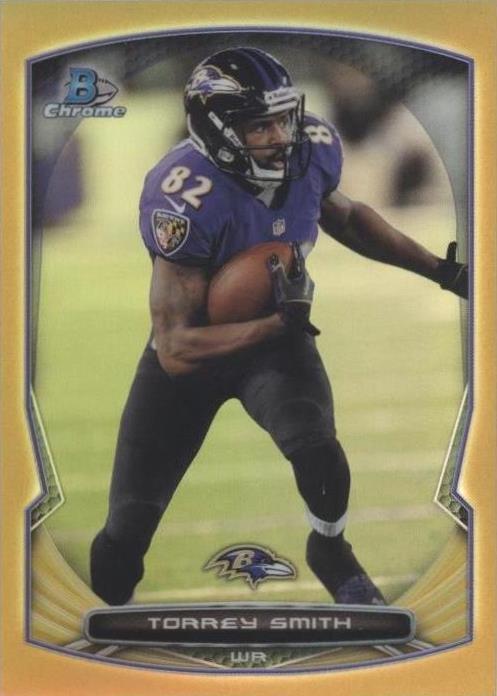 2014 Bowman Chrome - Torrey Smith #96 Gold Refractor /50 for sale ...
