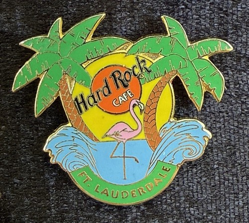 Hard Rock Café Fort Lauderdale Pink Flamingo W/Palm Trees | eBay