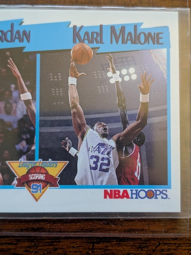 1991 NBA HOOPS Featuring Michael Jordan & Karl Malone League Leaders ...