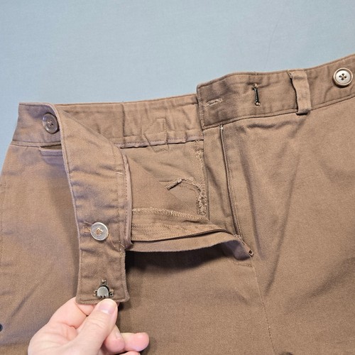 Harry Levine Brown Pants Stretch Straight Flat Front Preppy Chino ...