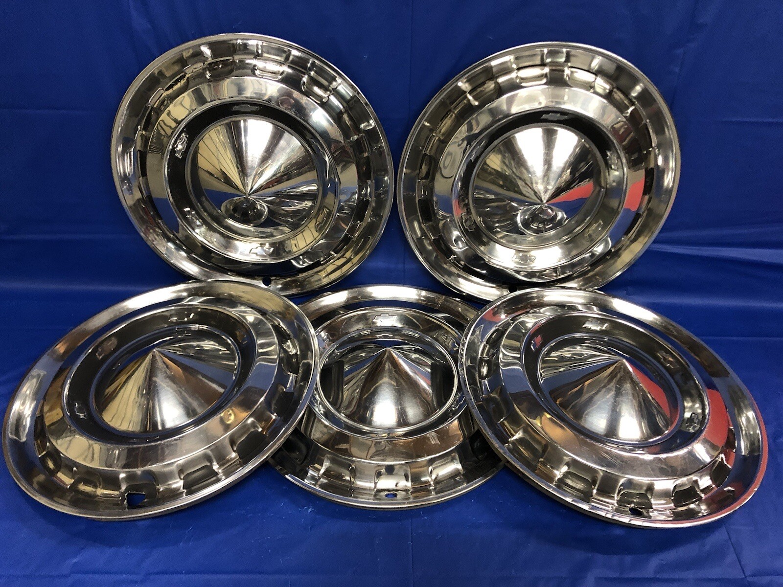 Vintage set of 5 1956 Chevrolet 15" hubcaps Belair 210 Nomad | eBay