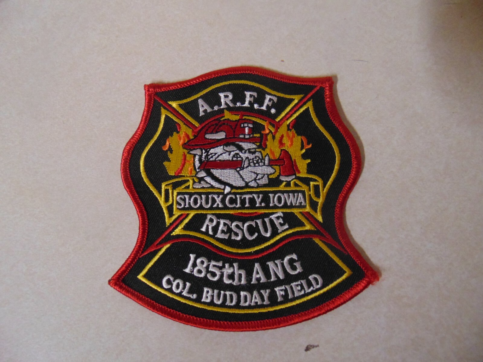 PATCH FIRE AND RESCUE FIRE DEPARTMENT ARFF SIOUX CITY IOWA 185TH ANG ...