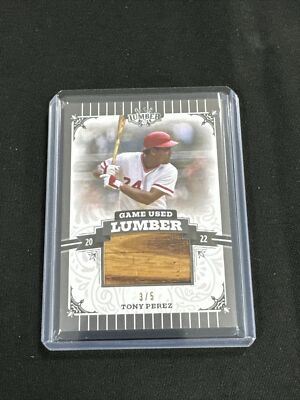 Tony Perez GAME USED Jumbo BAT BARREL CARD #3/5 2022 LEAF Lumber ...