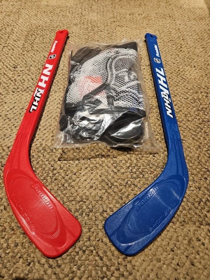 New Franklin Sports NHL Mini Hockey Stick Set, with net and puck | eBay