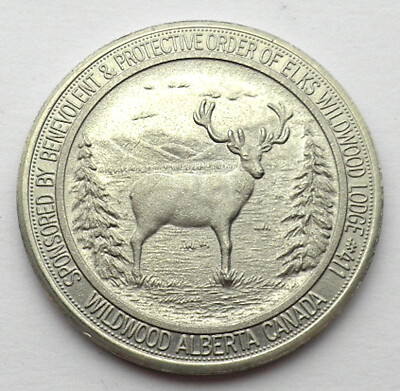 CANADA WILDWOOD ALBERTA 2 DOLLARS 1982 38.55mm 17.7g Mintage 313pcs ...