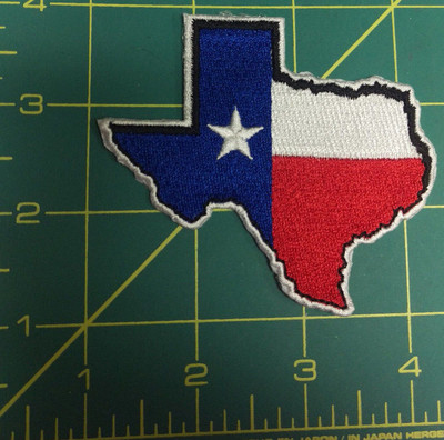 New Iron On Patch - Texas State Flag embroidered patch TX Shape -ships ...