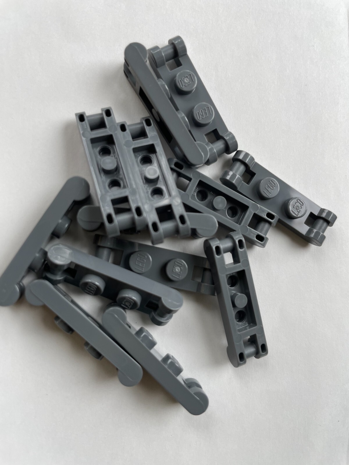 LEGO - NEW- #18649-DARK BLUISH GREY -PLATE MOD/ 1 X 2 W/ 2 HANDLES-10 ...