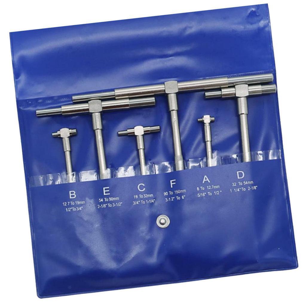 6Pcs 8-150mm Telescopic Adjustable Inner Diameter Gauge Tool | eBay ...