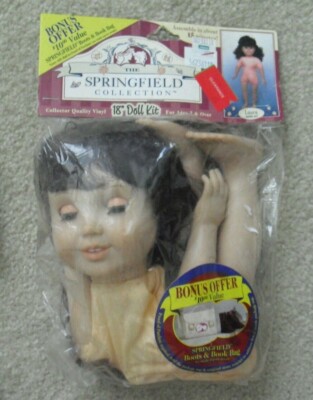 Vintage 1997 Springfield Collection Laura Vinyl 18" Tall Doll Kit ...