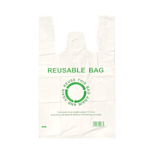 245pcs Jumbo 45×74cm Eco Reusable Plastic Singlet Shopping Grocery Bags ...