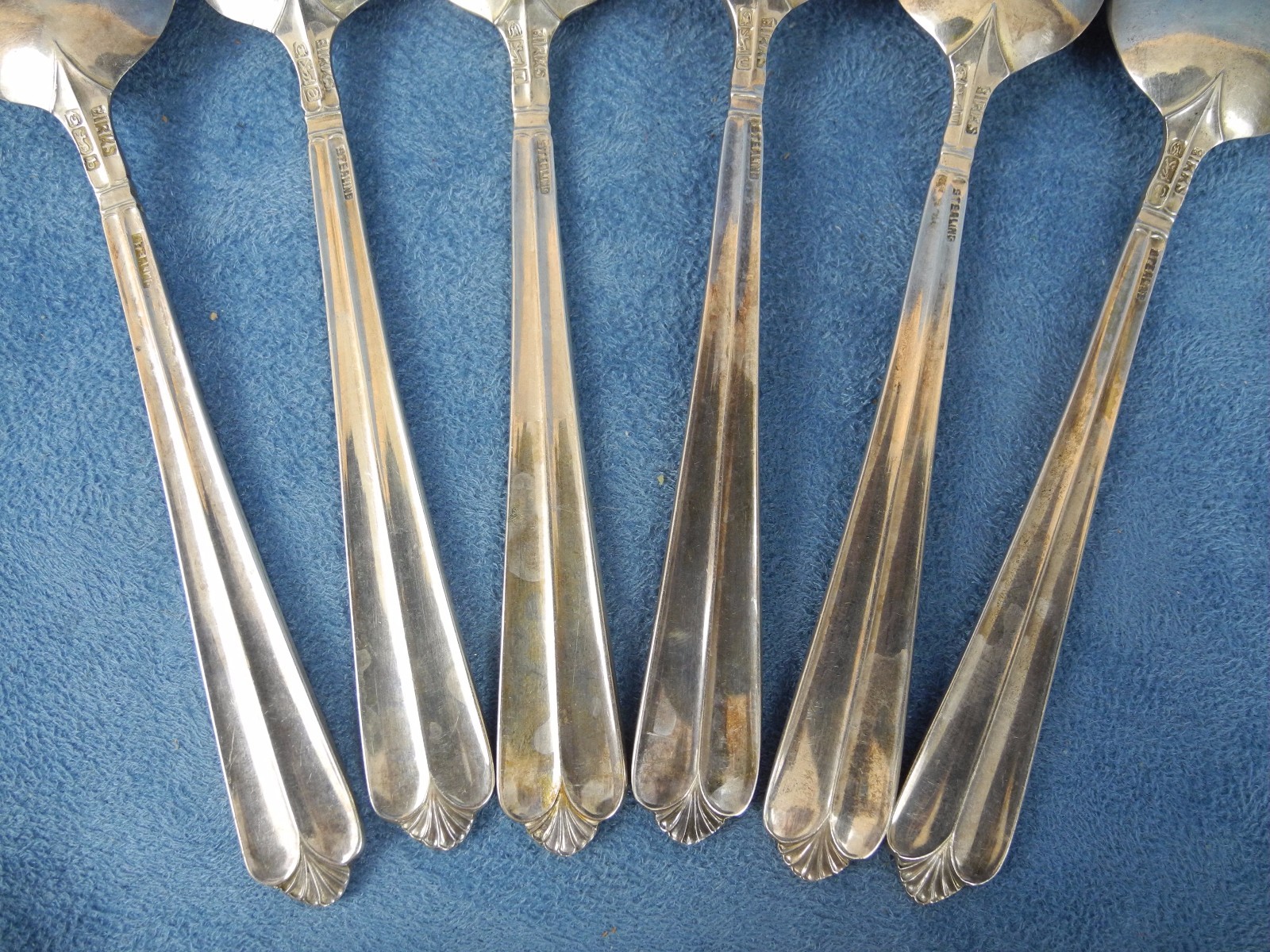 6 Antique BIRKS Sterling Silver GEORGE II Plain Pattern 5 3/8 ...