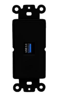 USB-3 Rocker Insert 1 Port Wall Plate [Black] | eBay