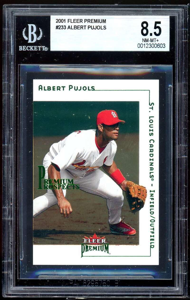 Albert Pujols Rookie Card 2001 Fleer Premium #233 BGS 8.5 | eBay