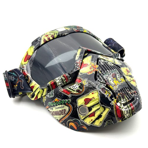 Anti-fog Face Mask Goggles Motorcycle Motocross Off Road Race Eyewear ...