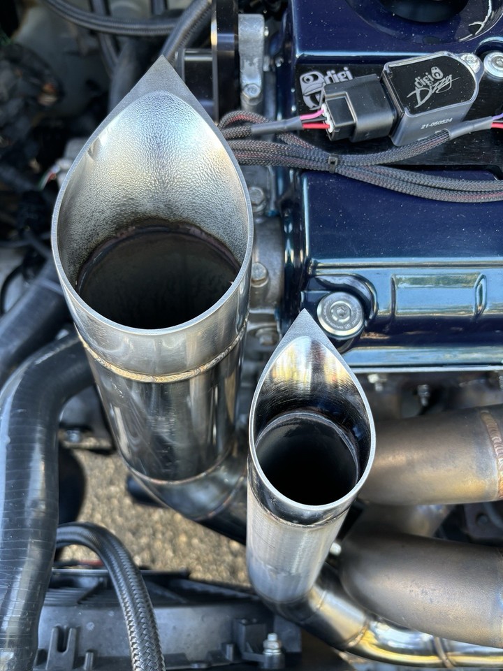 Stainless Steel Tear Drop Exhaust Tip 3” (76mm) Wastegate Turbo Dump ...