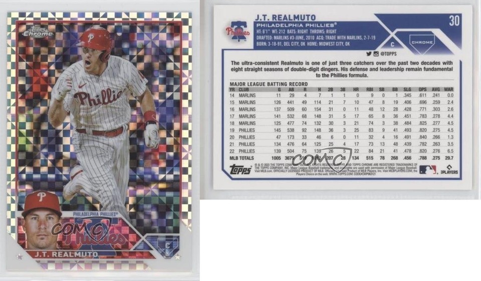 2023 Topps Chrome X-Fractor JT Realmuto #30 0t6o | eBay