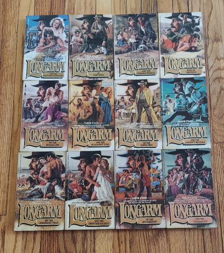 Lot of 12 Longarm Series by Tabor Evans Vintage Adult Western Paperback ...
