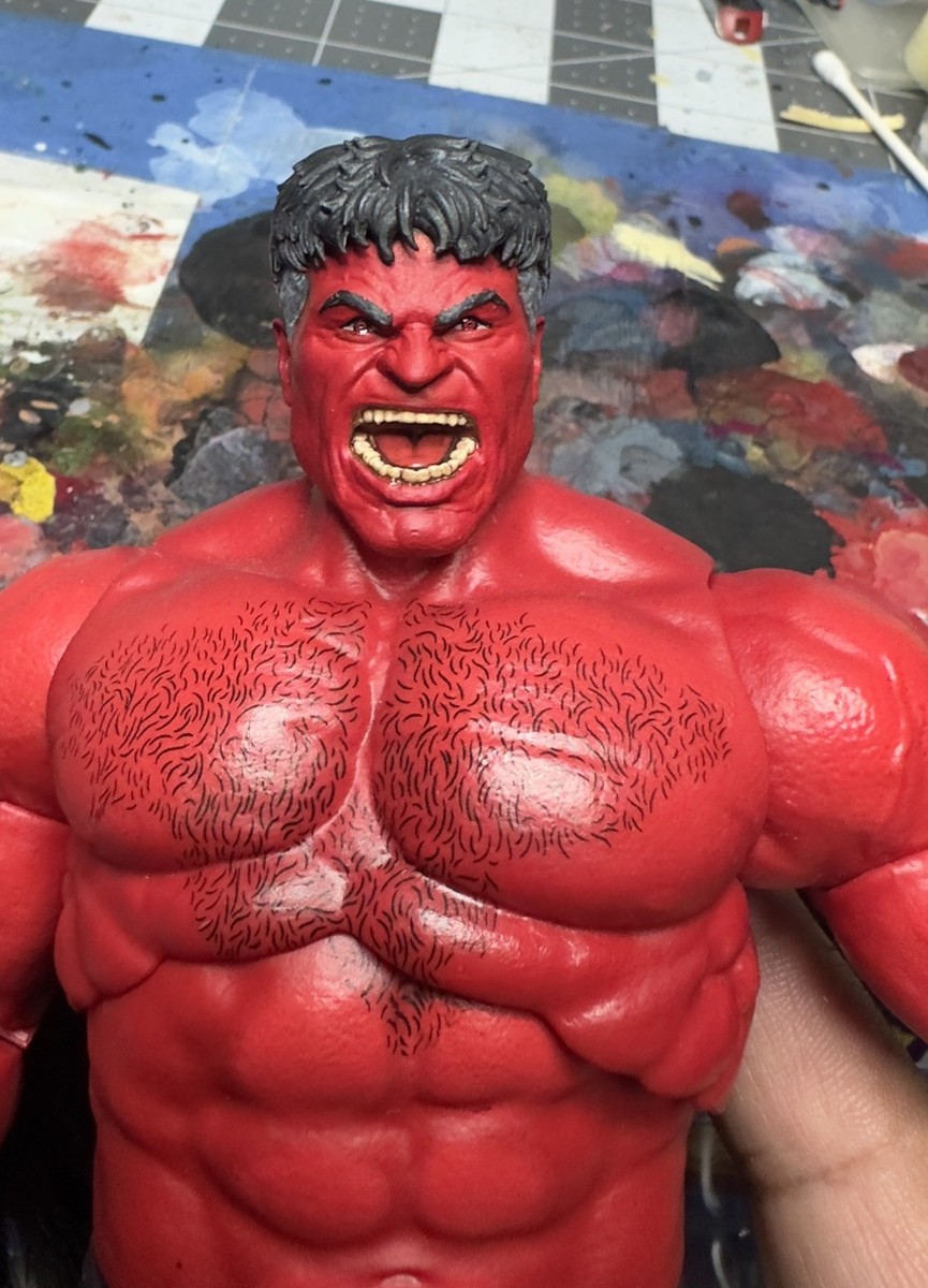 Samoan Hulk Tattoos 1/12 Marvel Legends Captain America Red Hulk