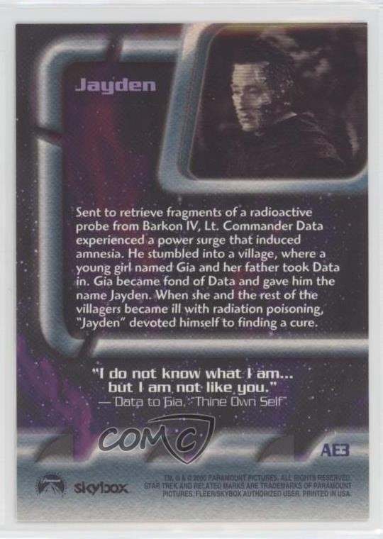 2000 Skybox Star Trek: The Next Generation Profiles Alter Ego Jayden # ...