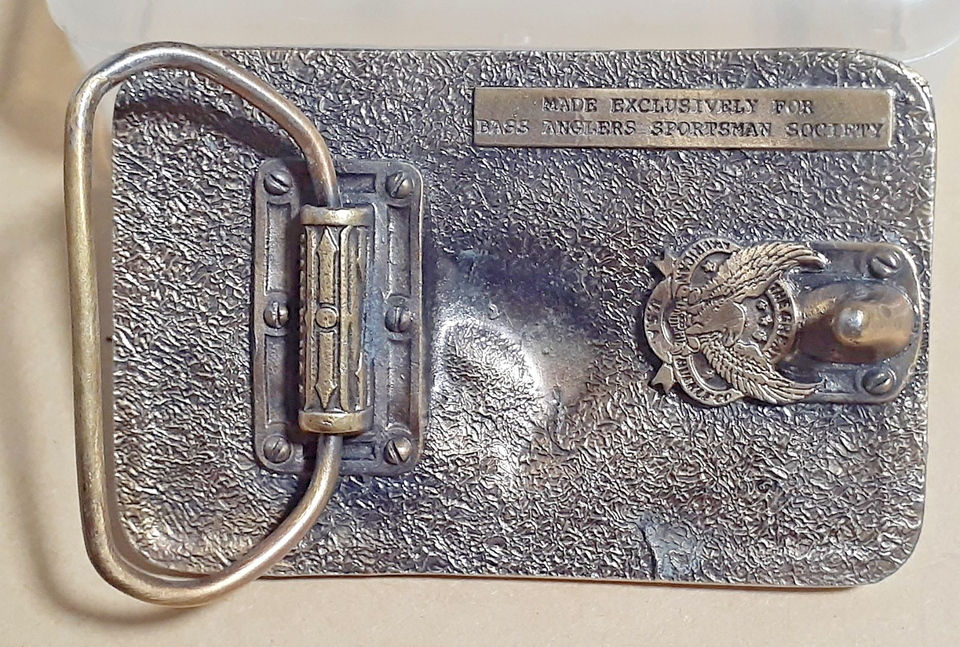 Vintage Great American Buckle 1988 Bass Anglers Sportsman Society Belt ...