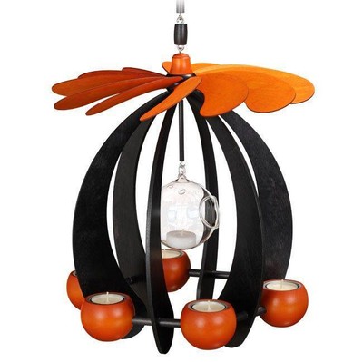 Hanging Pyramid Anthracite Orange Luna Bxhxt 32x36x32 CM New Floating ...