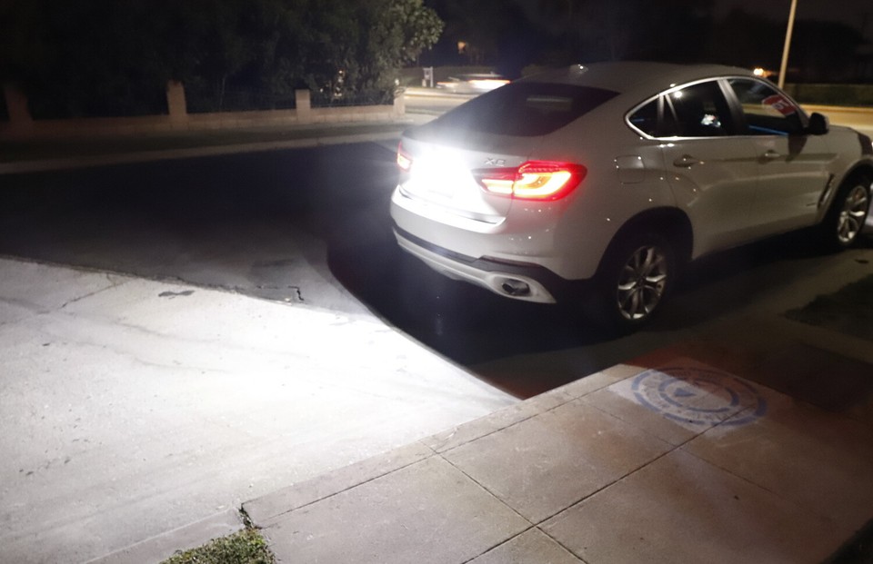 12" 57-SMD LED License Plate Frame Mount Backup Reverse Light Bar Kit ...