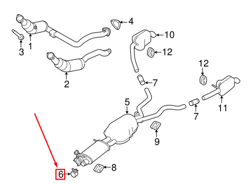 Land Rover Discovery 4 L319 Front Exhaust Muffler Clamp LR009430 ...