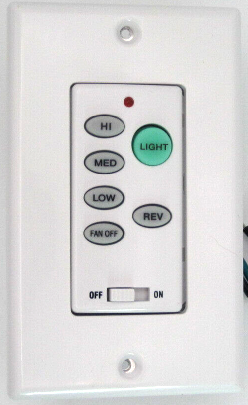 UC-9051T Ceiling Fan Remote Wall Control, 3 Speed, Reverse, Single ...