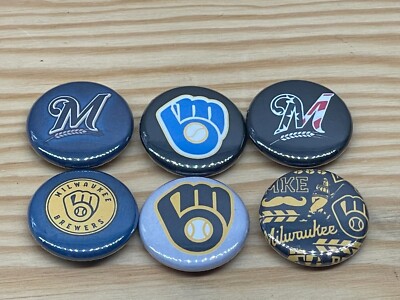 MILWAUKEE BREWERS MLB - 6PC 1" INCH PIN PINBACK BUTTON [BM347] | eBay