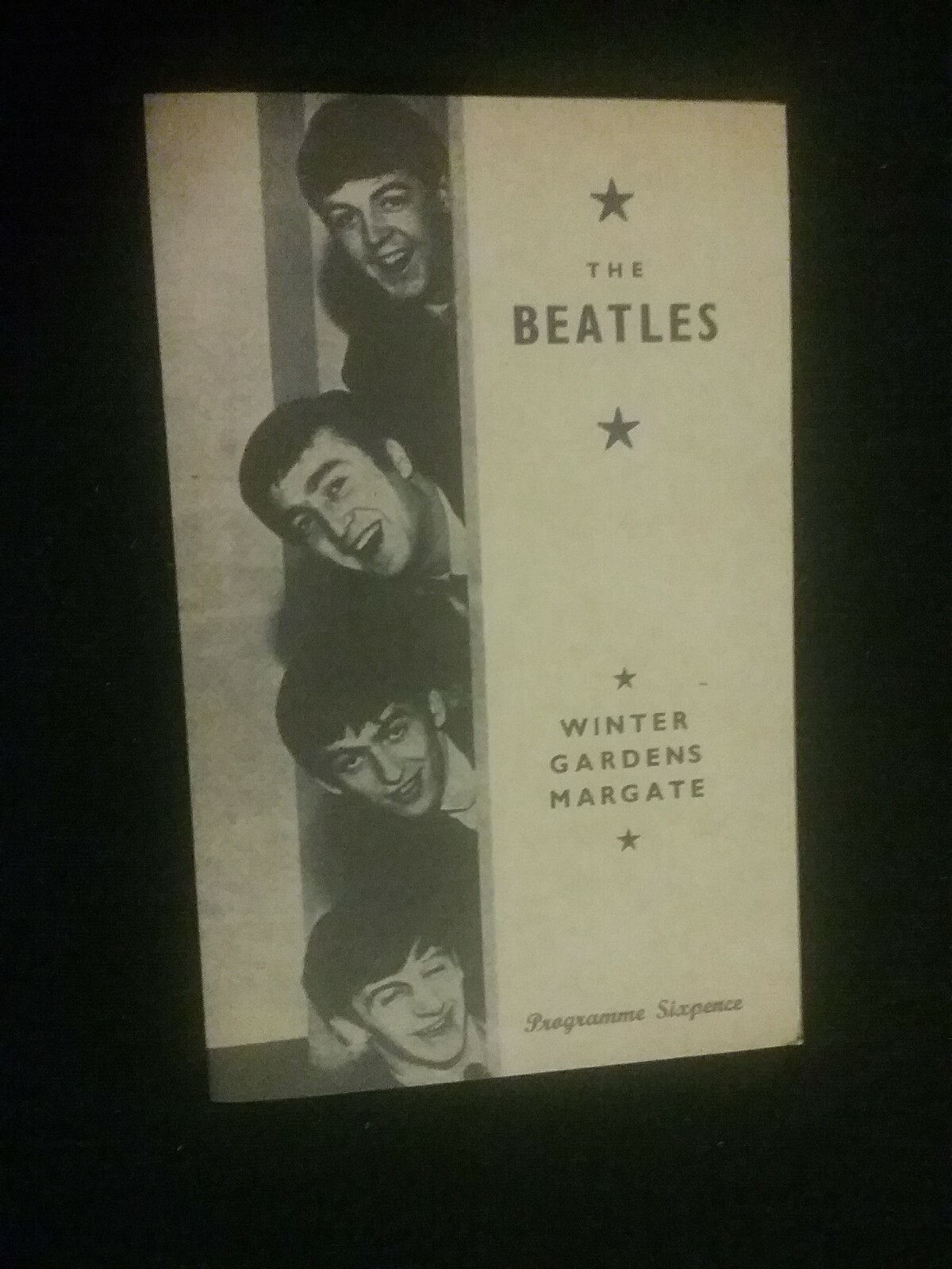 OLD BEATLES CONCERT PROGRAMME , WINTER GARDENS MARGATE (REPRODUCTION ...