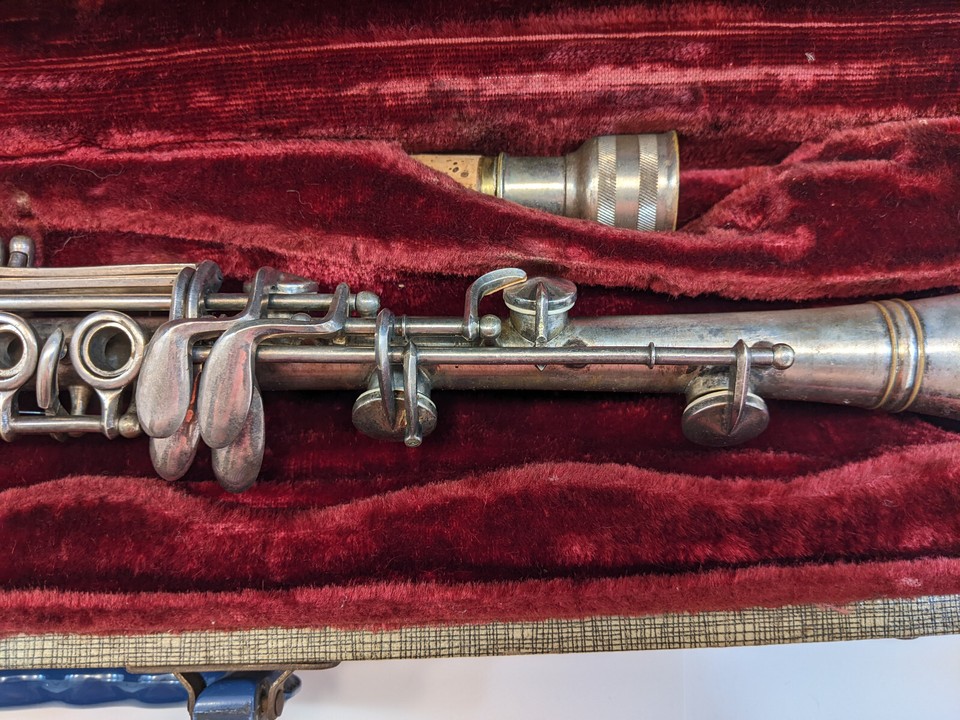 Vintage Easy Play Metal Clarinet American Musical Band Instrument Case ...