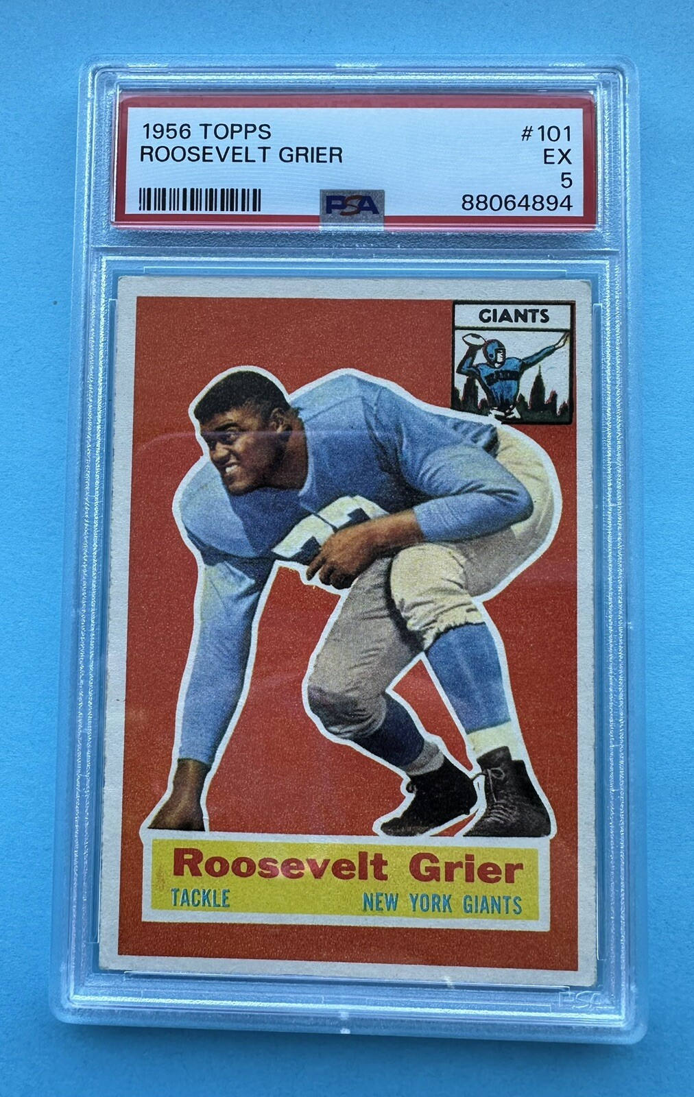 1956 Topps Roosevelt Grier #101 PSA 5 EX Rookie RC NY Giants | eBay